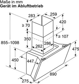 Bosch DWK91LT60 Serie 8 černá / Nástěnný odsavač par / 90 cm / 3 úrovn