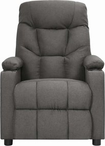 Polohovací křeslo tmavě šedé textil 339083