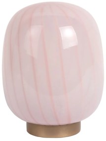Světle růžová stolní lampa se skleněným stínidlem (výška 20 cm) Summer Globe – Leitmotiv