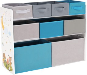 Organizér / regál na hračky, vícebarevná / vzor, DARLING TYP 2