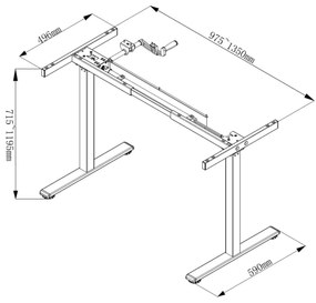 Výškově nastavitelný stůl Liftor Entry, Ořech Dijon přírodní, polohovatelný stůl