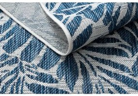 Dywany Luszczow Kusový koberec SISAL SION Listy 22151 tmavě ecru / modrá Rozměr koberce: 80 x 150 cm