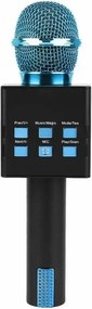 Bezdrátový Bluetooth karaoke mikrofon MC871 3v1 - modrý