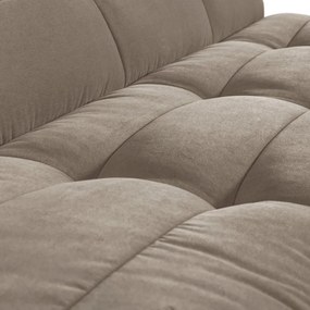 Taupe sametová polstrovaná lavice Cluster – vtwonen