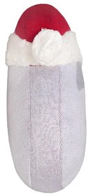 SCANquilt pletený polštářek SANTA bíločervená vánoční dekorace