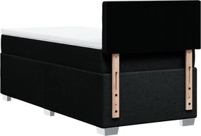 Box spring postel s matrací černá 90x190 cm textil 3285759