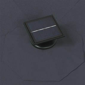 Nástěnný zahradní slunečník s LED 300 cm antracitový 312524