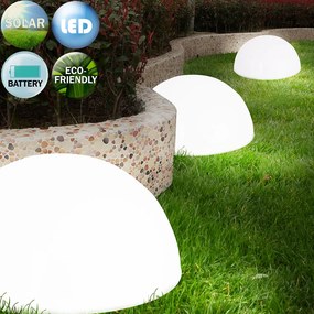 LED Solární svítidlo sada 3 ks půlkruhový