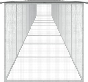Klec pro kuřata se střechou světle šedá 1 003 x 98 x 90 cm ocel 3189058