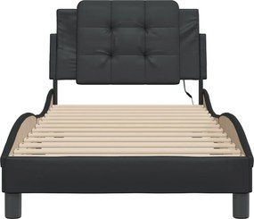 Rám postele s LED bez matrace Zadar černý 90 x 190 cm 3214075