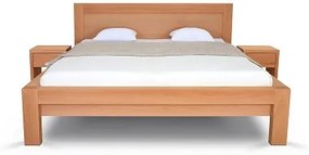 Postel Postelia CAPRI, 180x200 cm, dub - dřevěná postel z masivu o šíři 12x8 cm