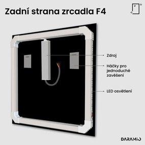 Zrcadlo do koupelny s LED osvětlením F4