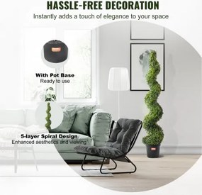 2 Kusů 1,5 m Umělý buxus Topiary Strom Umělá rostlina UV Dekor vnitřní/venkovní