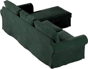 Potah na pohovku IKEA Ektorp 2-místná s lenoškou barva zelená látka lesklé, sametová