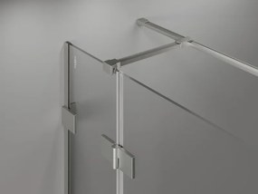 Mexen Lunar T, sklápěcí sprchový kout levý 120 x 70 cm, 8mm čiré sklo, ocelový profil, 834T-120-070-97-00-L