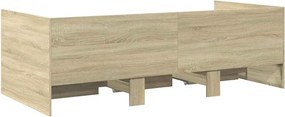 Válenda se zásuvkami bez matrace dub sonoma 90 x 200 cm 3280820