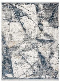 Moderní koberec TULS strukturální, střapce 51326 Geometrický, moza velikost 160x220 cm | krásné koberce cz