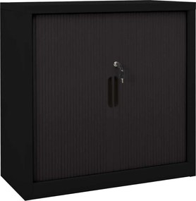 vidaXL Skříň s posuvnými dveřmi 90 x 40 x 90 cm ocel [336430] Barva: Černá