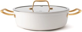 Elmich Nepřilnavá keramická hluboká pánev Zen Ø 28 cm - krémovo zlatá