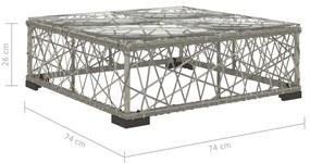 vidaXL Marketos 8dílná zahradní sedací souprava s poduškami polyratan šedá
