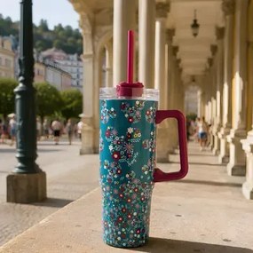 STOR Termohrnek Mickey / Termohrnek / Nerezová ocel / 940 ml / S brčke
