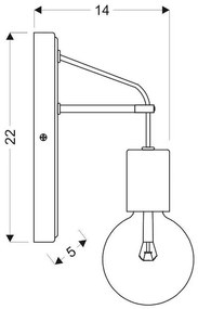 Nástěnné světlo ALTO Candellux Černá