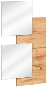 ImportWorld SYEA, nástěnný panel se dvěma zrcátky (typ 01), bílá / dub wotan