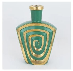 Eurolamp Keramická váza 30x20,2 cm zelená/zlatá 752-20343
