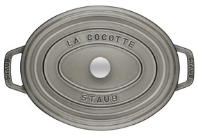 Staub Cocotte hrnec oválný 27 cm/3,2 l šedý, 1102718