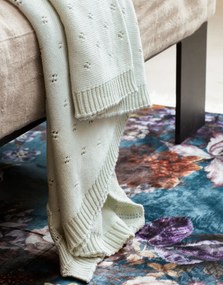 Deka Knitted Ajour 130 x 170 cm bílá