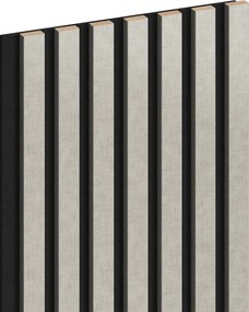 Mexen Lam-F, akustické stěnové lamely 275 × 31,5 cm, filc 6 mm, len šedý, S105-275317-2812-068