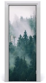 Fototapeta na dveře mlha nad lesem 95x205 cm