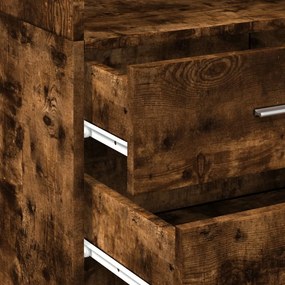 Skříň highboard kouřový dub 45 x 42,5 x 185 cm kompozitní dřevo 3281452