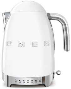 Bílá rychlovarná konvice z nerezové oceli 1,7 l Retro Style – SMEG