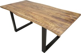 Jídelní rozkládací stůl Edge 180/280 cm z masivu hnědý/černý