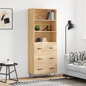 vidaXL Skříň highboard 69,5 x 34 x 180 cm kompozitní dřevo [3189375] Barva: dub sonoma