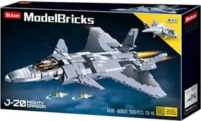 Sluban Model Bricks M38-B0931 Stíhací letoun Chengdu J-20 / LEGO - kom