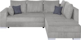 XXXLutz ROHOVÁ SEDAČKA, textil, kompozitní dřevo, šedohnědá P & B - Sedací soupravy - 000044001804
