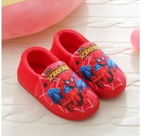 Dětské zimní nazouvací bačkory Spiderman Barva: červená (red heel), Velikost EUR: 38-39
