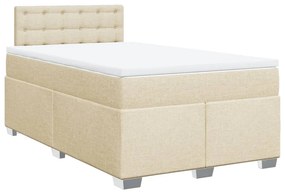 Box spring postel s matrací krémová 120x190 cm textil 3285846
