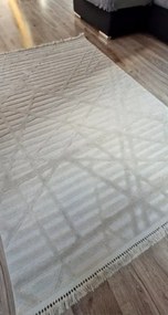 HU Moderní béžový koberec TWIST BEIGE 20294A Rozměr: 60x100 cm