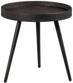 OnaDnes -20% Hoorns Černý kovový odkládací stolek Buster 41 cm