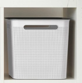 Rotho Úložný box s madly BRISEN 18l, 29x29x29cm, bílý