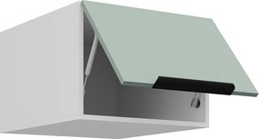 ARIA sb | horní skříňka 50 NAGU-36 1F výklopná | 50 cm | HLUBOKÁ | ANTI FINGERPRINT povrch | bílá/aquamarine