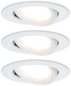 Paulmann 93485 LED Coin Nova round, set kulatých bodovek v bílé úpravě, 3x6,5W LED 2700K tříkrokové stmívání, prům.8,4cm