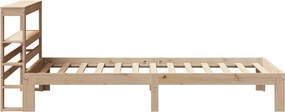 Rám postele s čelem 90 x 200 cm masivní borové dřevo 3306041