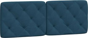 Rám postele bez matrace modrý 140 x 190 cm samet 3207921