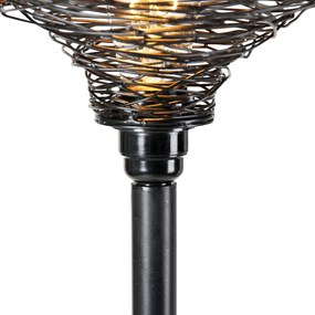 Designová stojací lampa černá 26 cm - Sarella