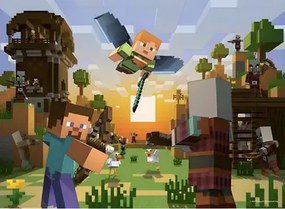RAVENSBURGER Puzzle Minecraft / 4x100 dílků / 36 x 26 cm