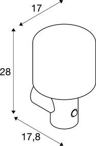 LA 1004679 OVALISK WL Sensor venkovní LED nástěnné přisazené svítidlo antracit CCT switch 3000/4000 K - BIG WHITE (SLV)